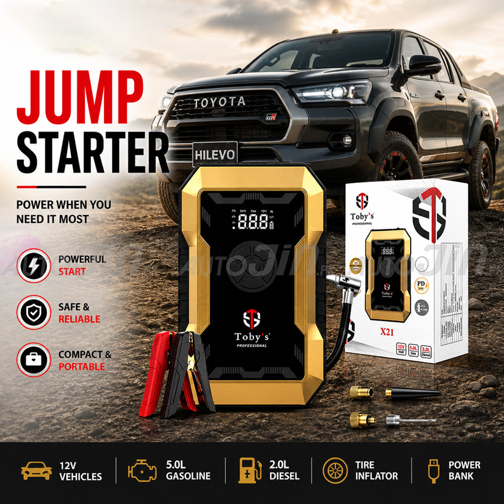 Toby's X21 Jump Starter With Compressor 10,000mAh 37WH Power Bank For