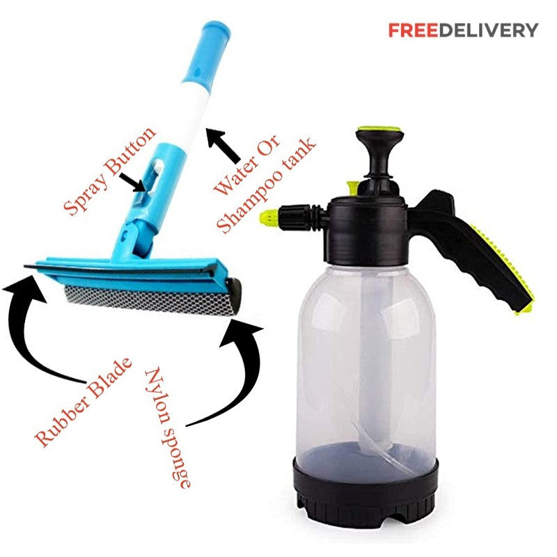 2L Portable Water Spraying Bottle & Double-Sided Wiper 3-in-1 – Autojin