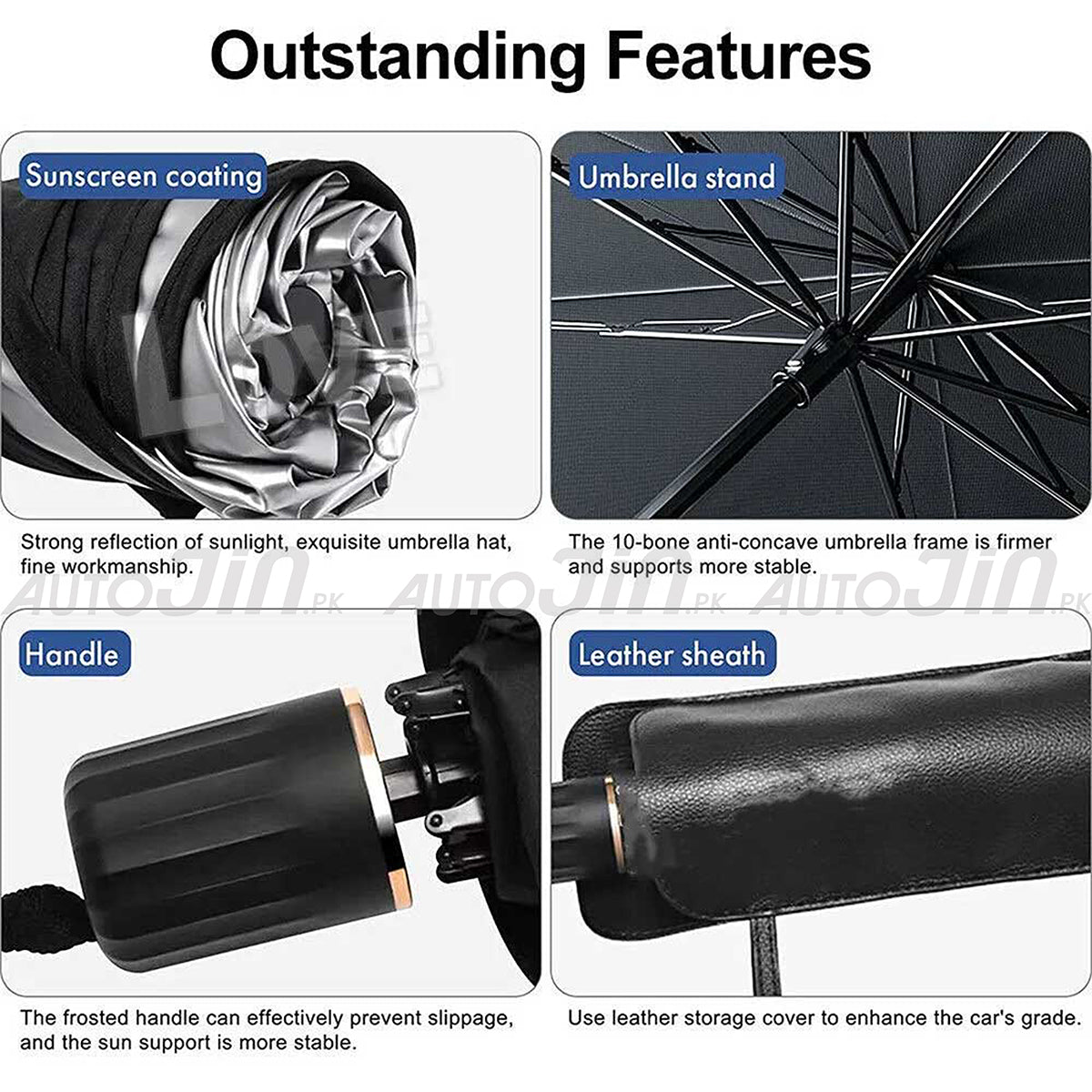 Universal Car Umbrella Windshield Sun Shade Protector
