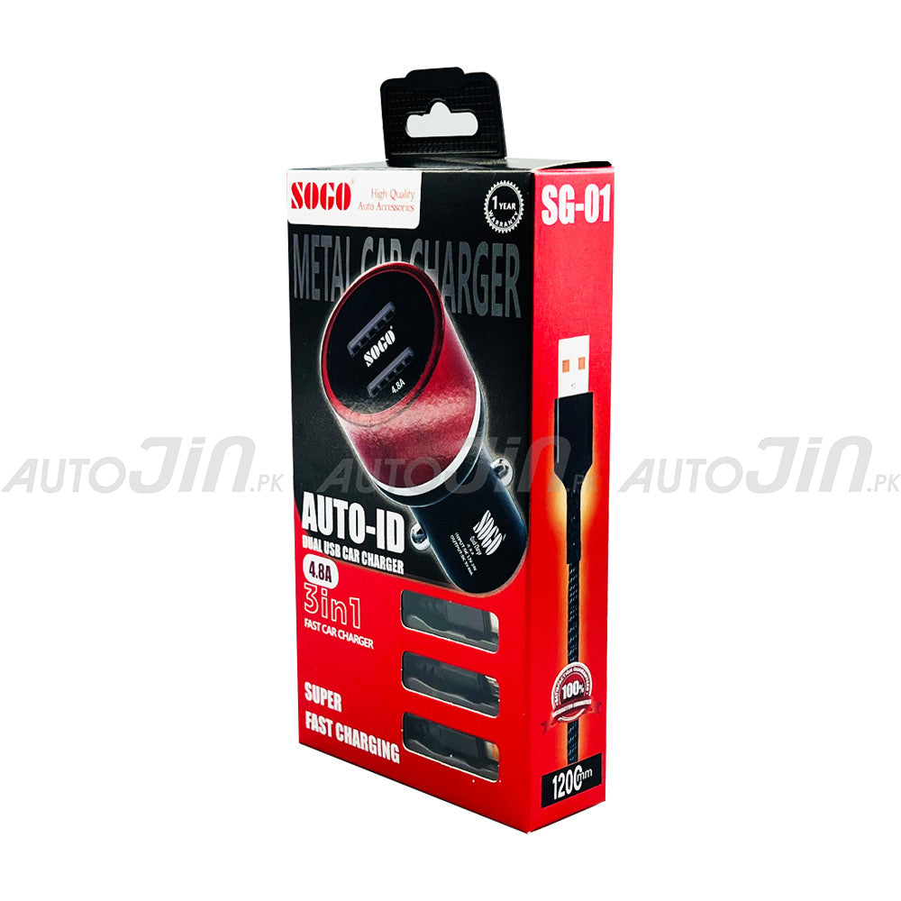 Sogo Fast Charger 3 in 1 - USB-C Adapter - Multi – Autojin