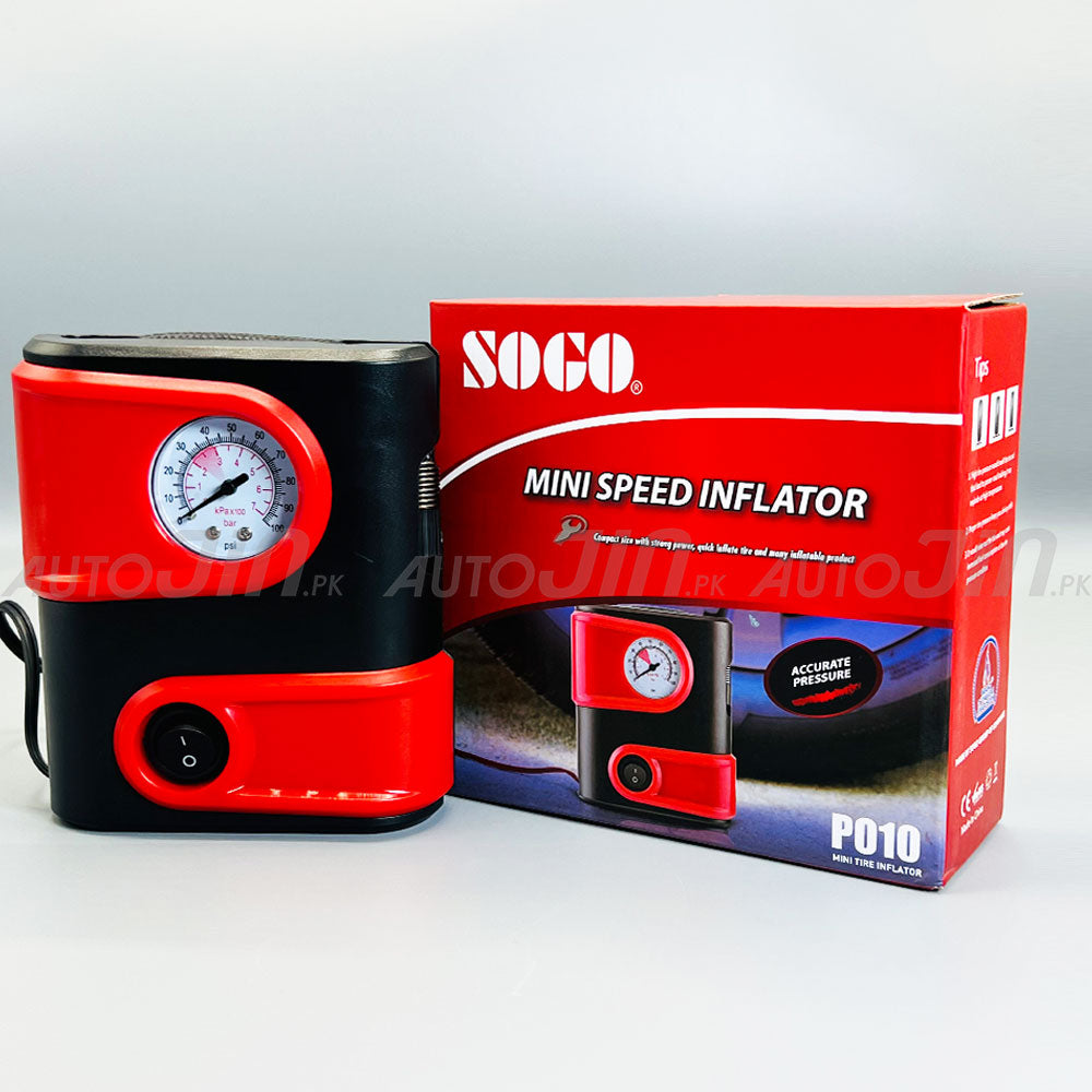 Sogo Mini Small Car Air Compressor 12V P010 - 100PSI (With Free SOGO F